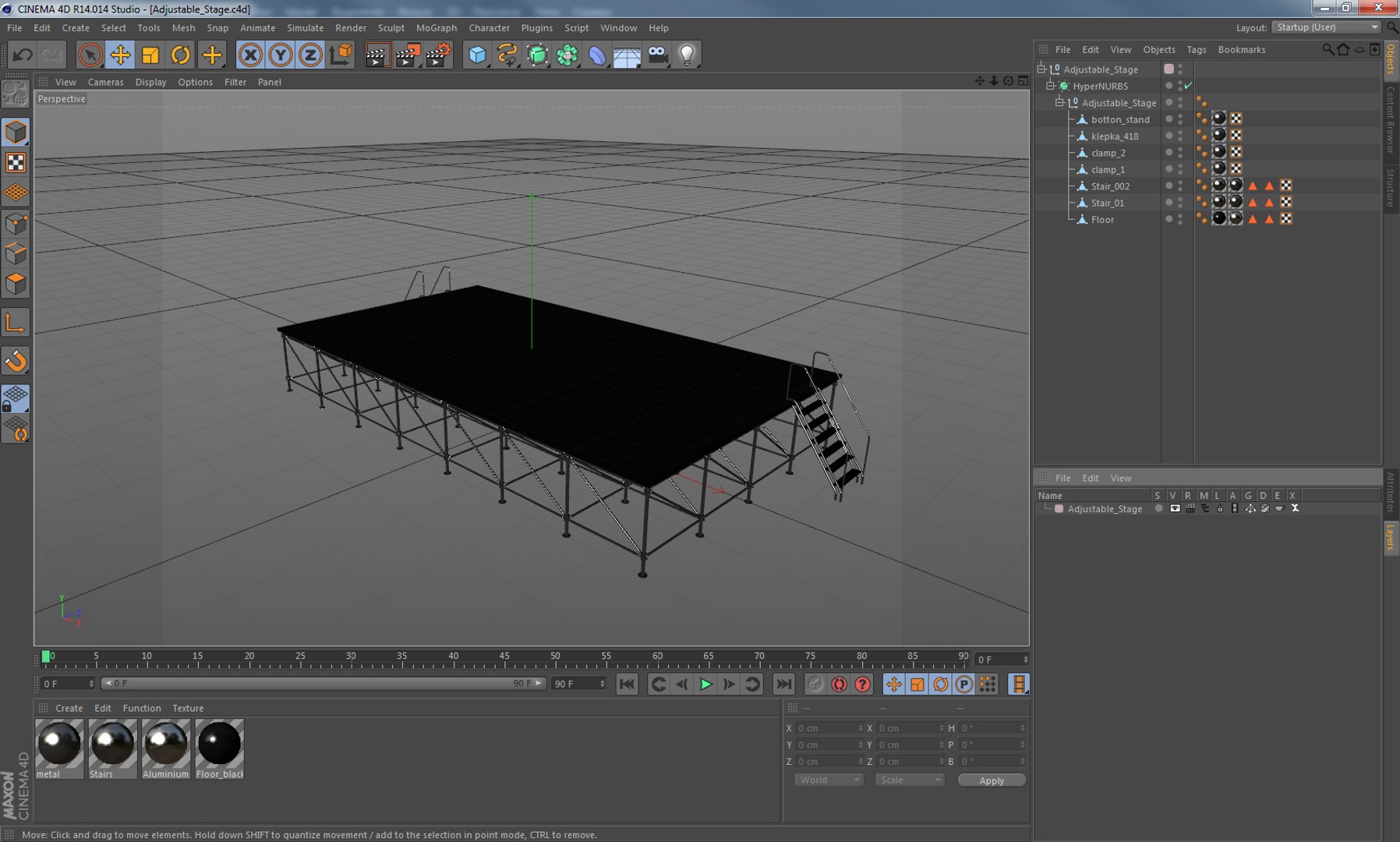 3D adjustable stage - TurboSquid 1253889