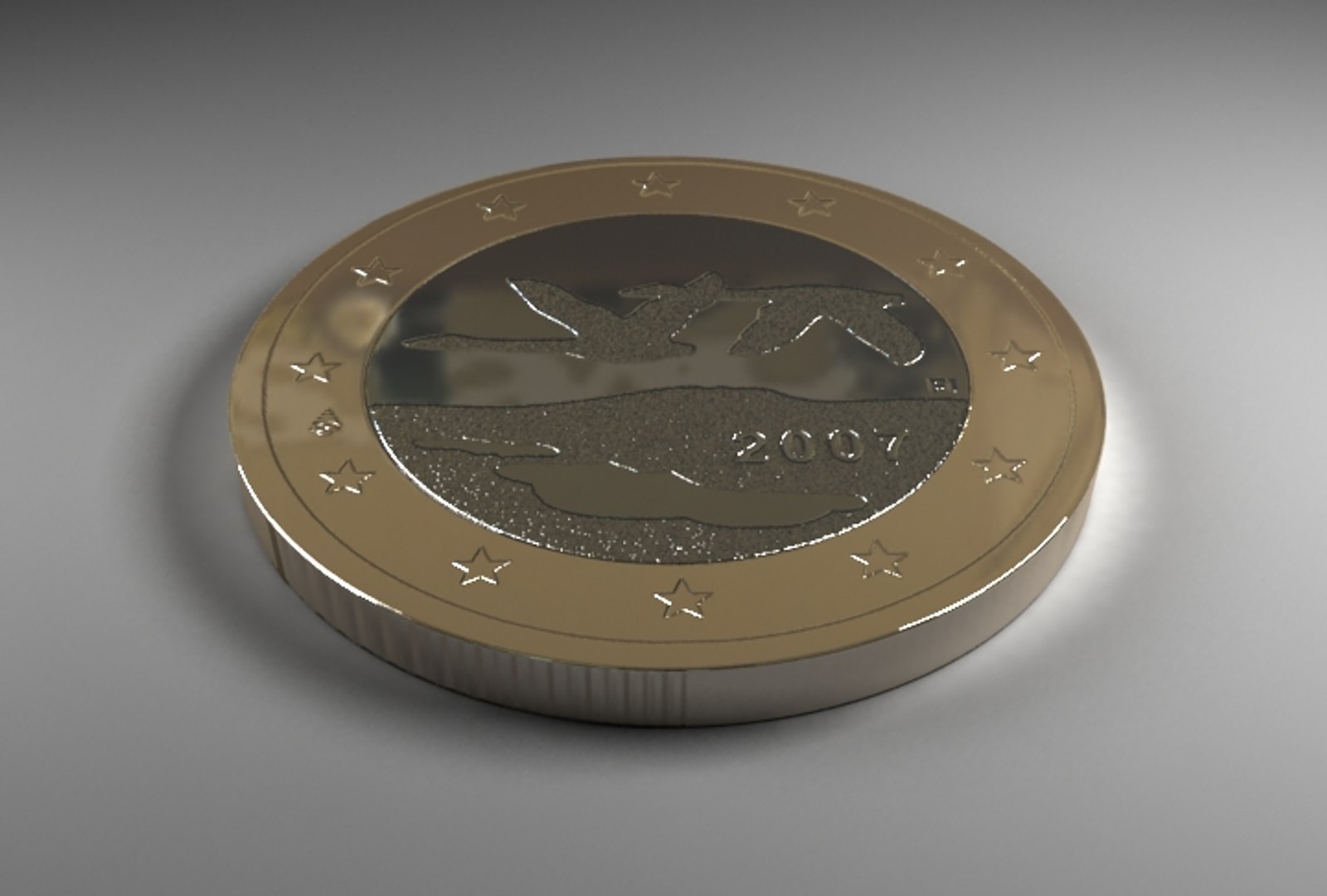 3d Model Euro Coins