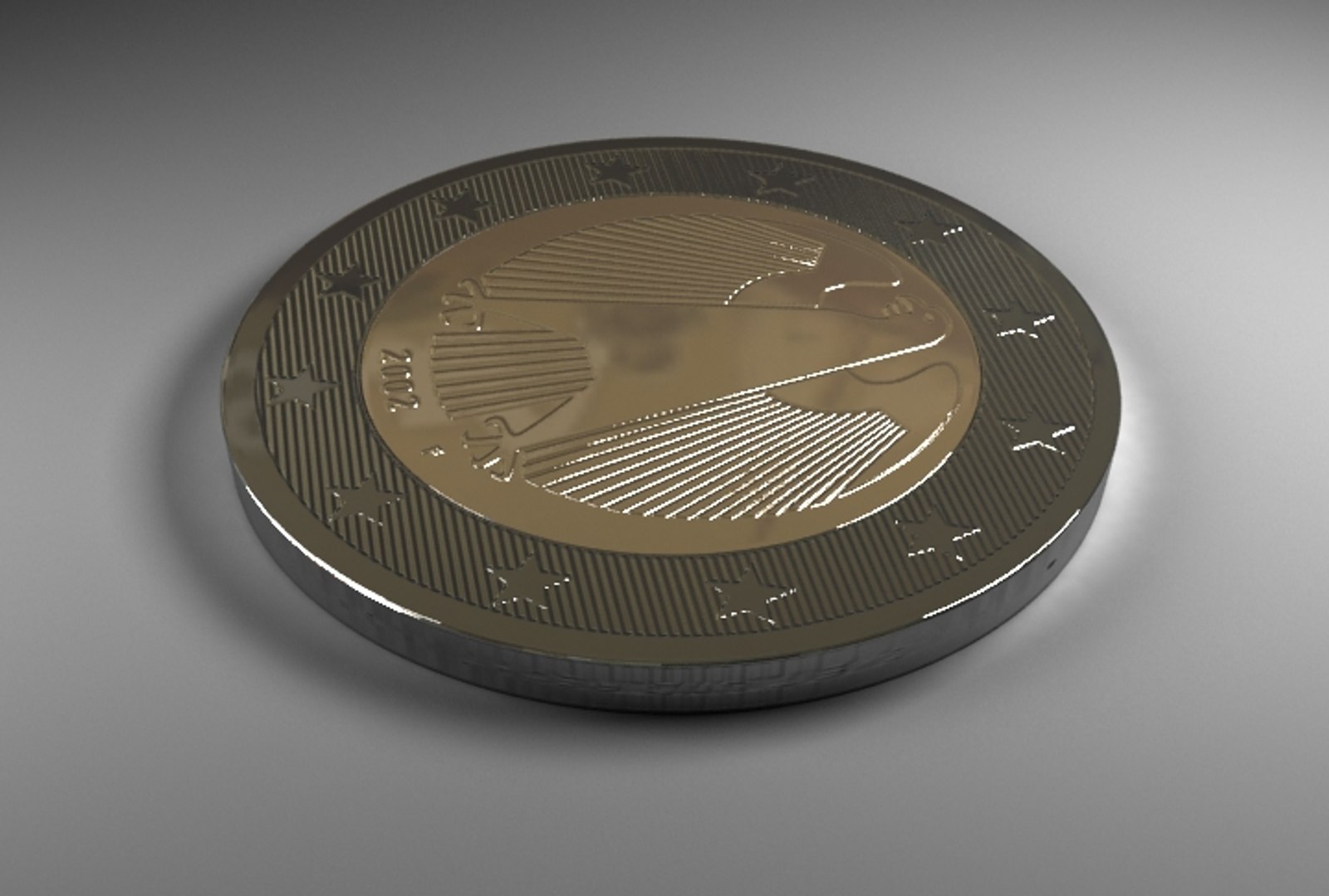 3d Model Euro Coins