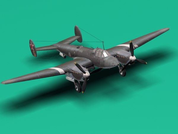 3d petlyakov pe2 model