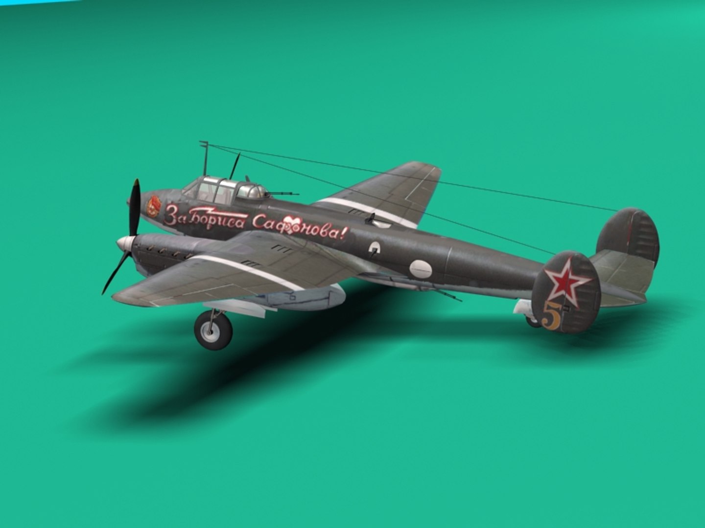 3d petlyakov pe2 model