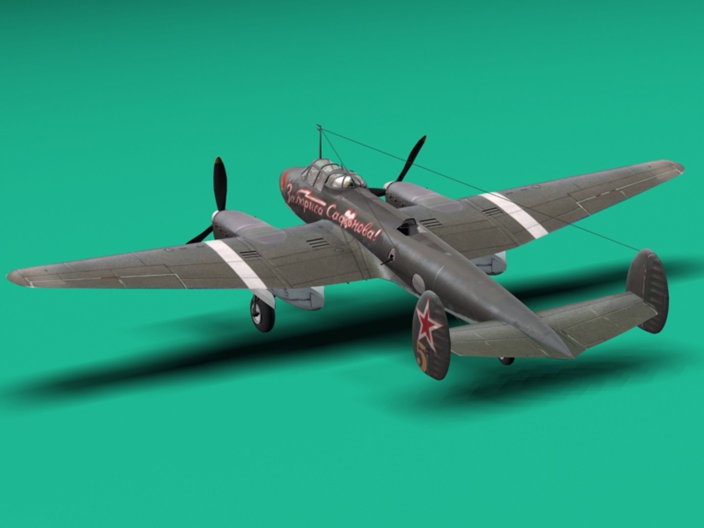 3d petlyakov pe2 model