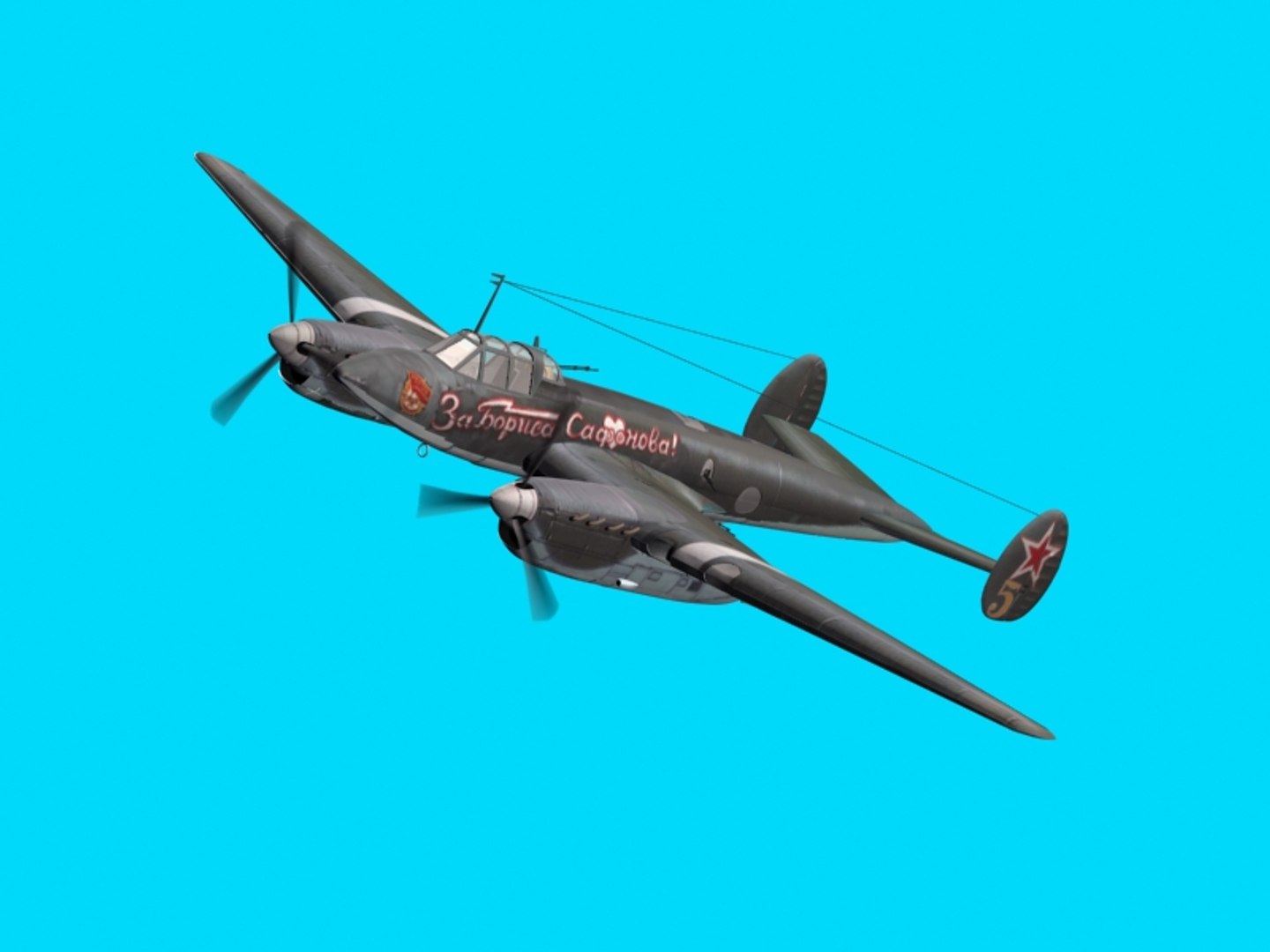 3d petlyakov pe2 model