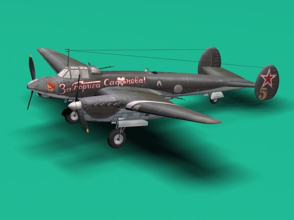 3d petlyakov pe2 model