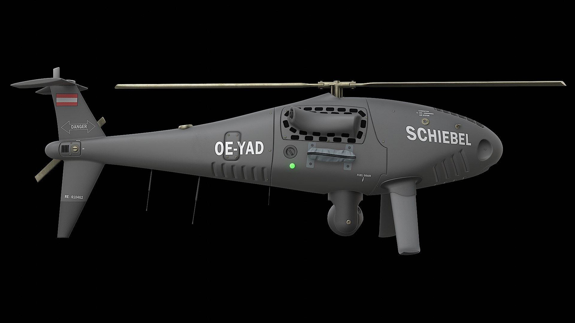 3D Schiebel Camcopter S100 UAV - Black - TurboSquid 2414980