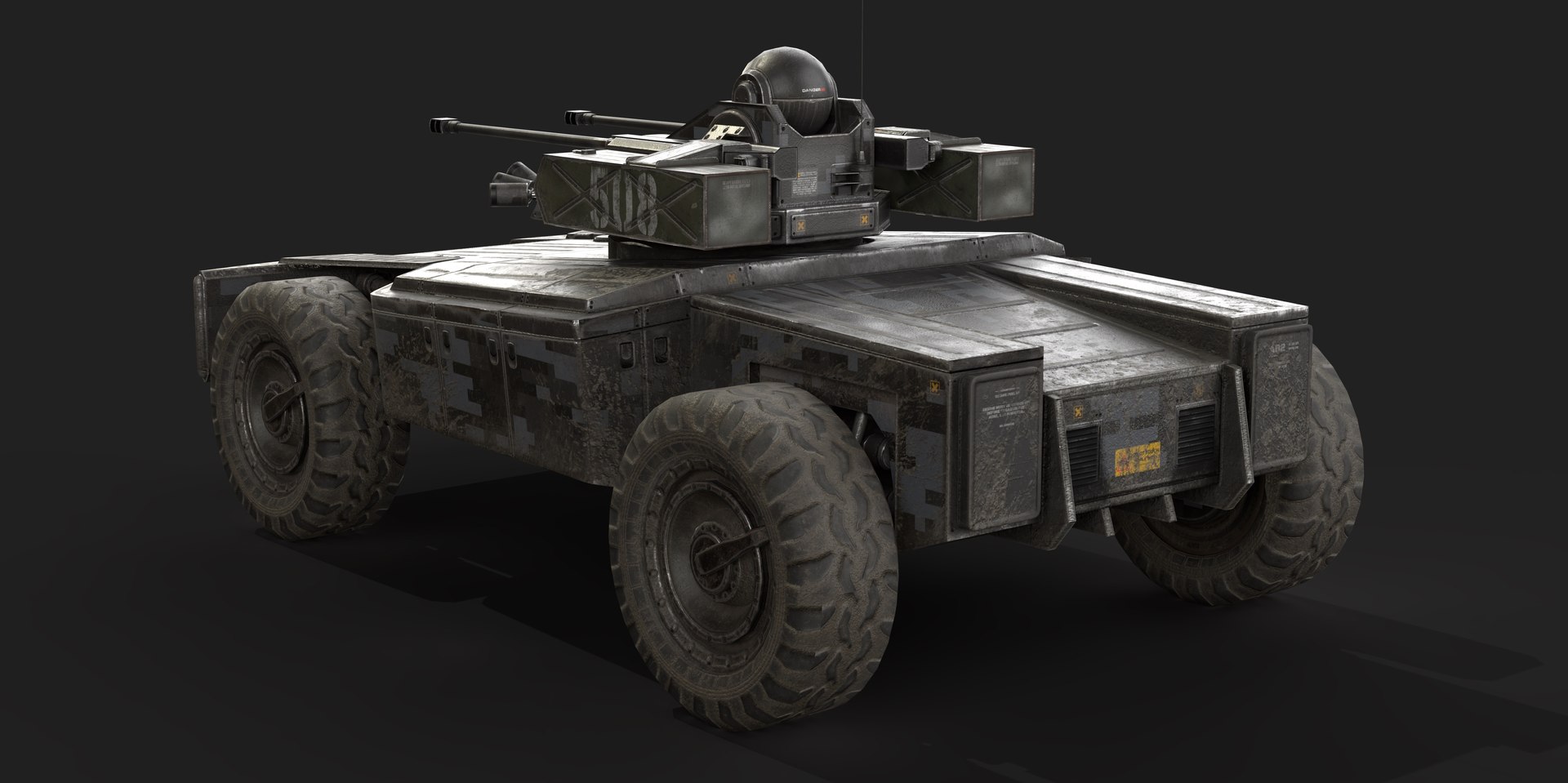 BTR Drone Vehicle Armored Tank Vehicle 3D Model - TurboSquid 2293902