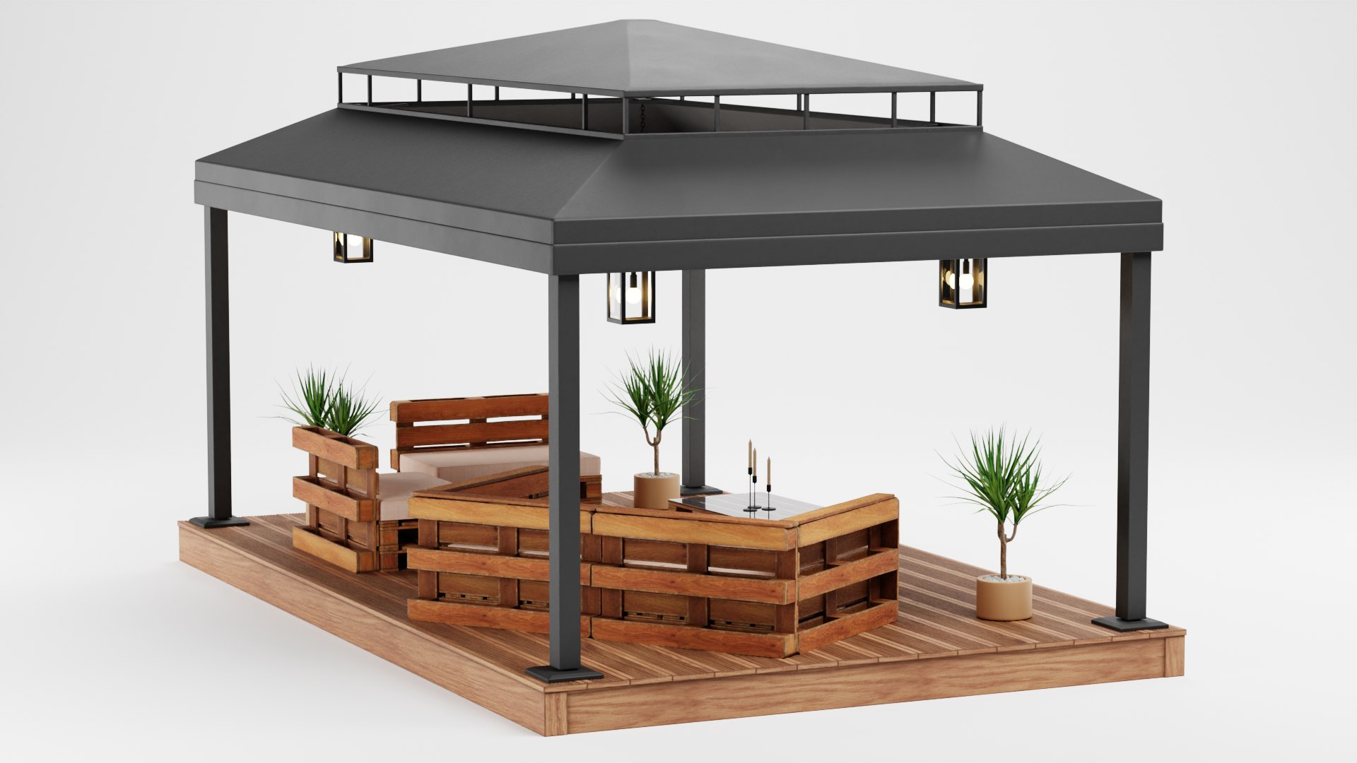 Gazebo Setup 04 3D Model - TurboSquid 2054983