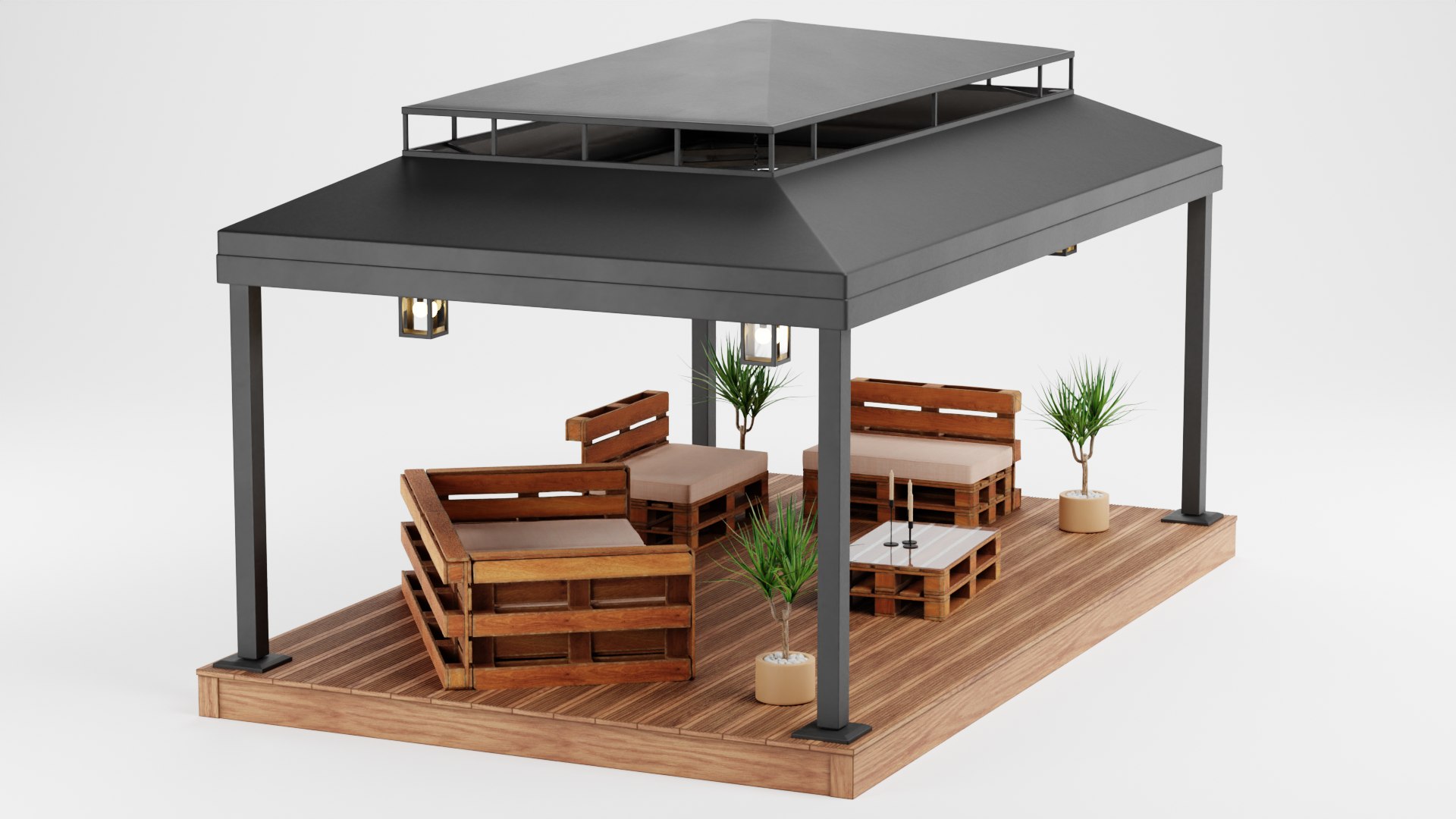 Gazebo Setup 04 3D Model - TurboSquid 2054983