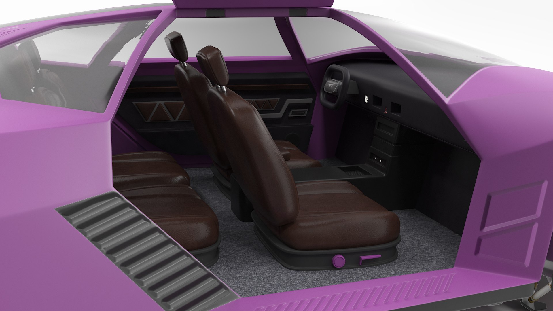Flying Car Purple Simple Interior model - TurboSquid 2118225
