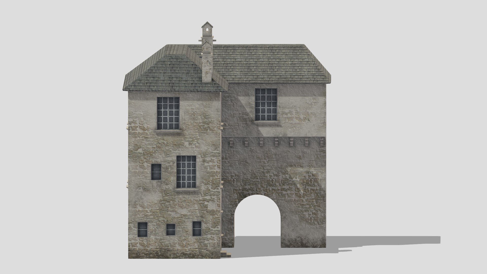 Castle Medieval Middle Ages 06 Low Poly PBR Realistic Model ...