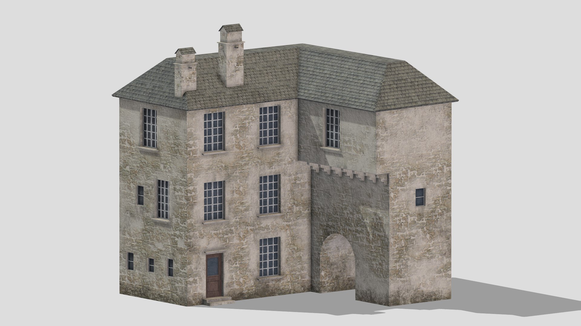Castle Medieval Middle Ages 06 Low Poly PBR Realistic Model ...
