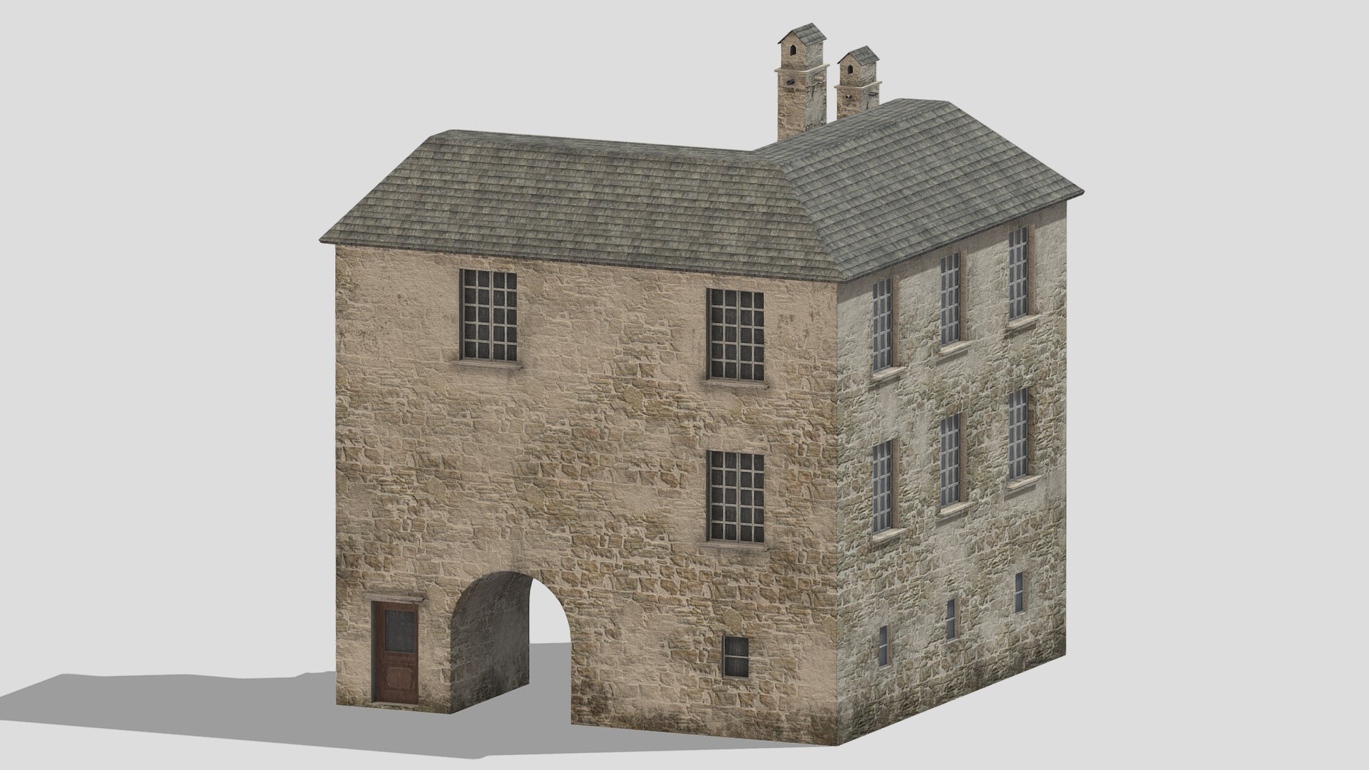Castle Medieval Middle Ages 06 Low Poly PBR Realistic Model ...