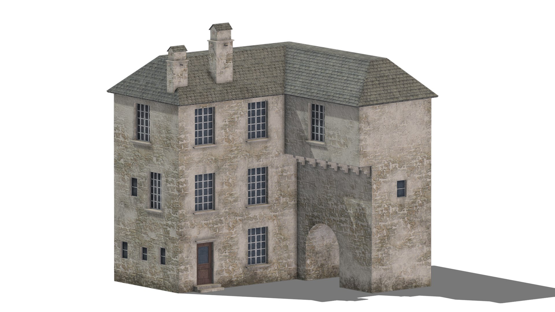 Castle Medieval Middle Ages 06 Low Poly PBR Realistic Model ...