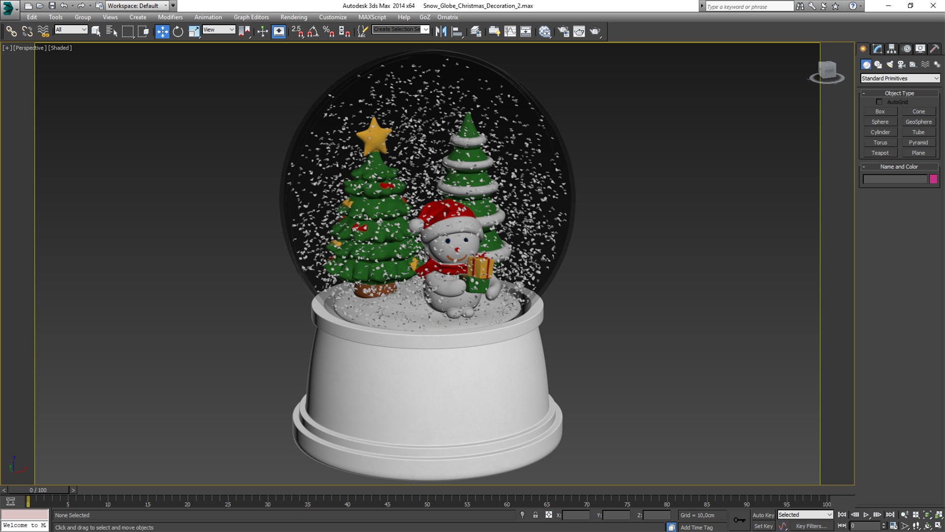 Snow globe christmas decoration 3D model - TurboSquid 1546672