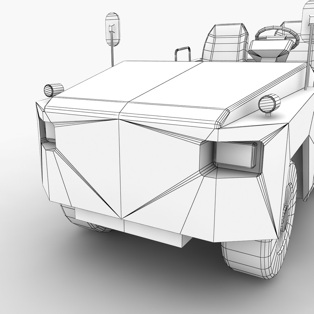 3d Toyota Td-25 Baggage Tractor Model