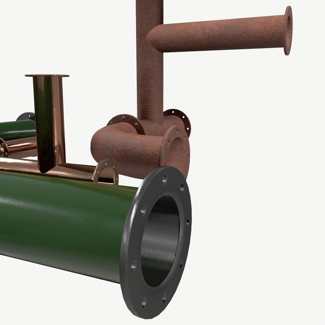 Modular industrial pipes 3D model - TurboSquid 2051661