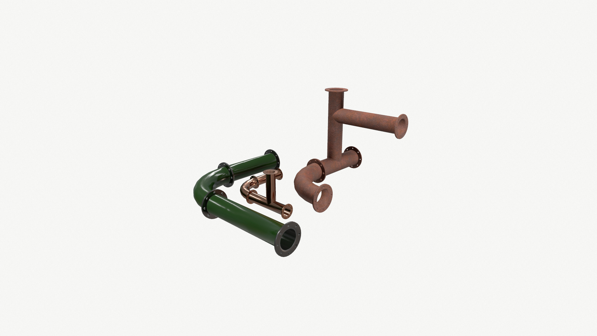 Modular Industrial Pipes 3D Model - TurboSquid 2051661