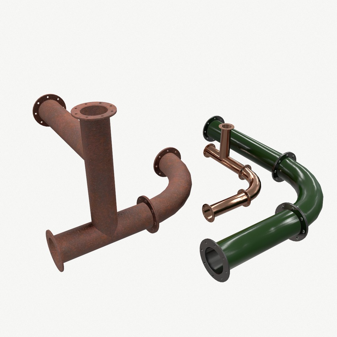 Modular Industrial Pipes 3D Model - TurboSquid 2051661