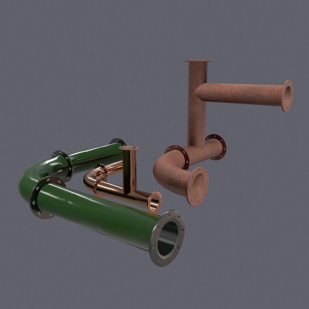 Modular Industrial Pipes 3D Model - TurboSquid 2051661