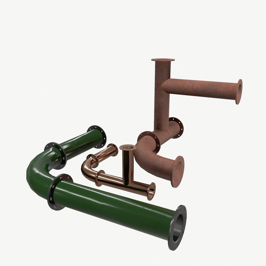 Modular Industrial Pipes 3D Model - TurboSquid 2051661