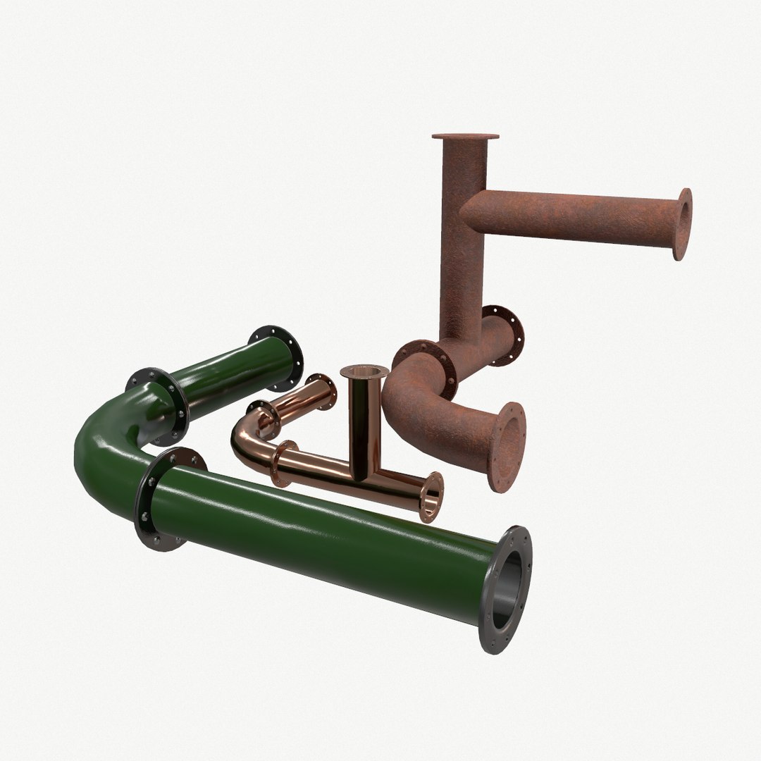 Modular Industrial Pipes 3D Model - TurboSquid 2051661