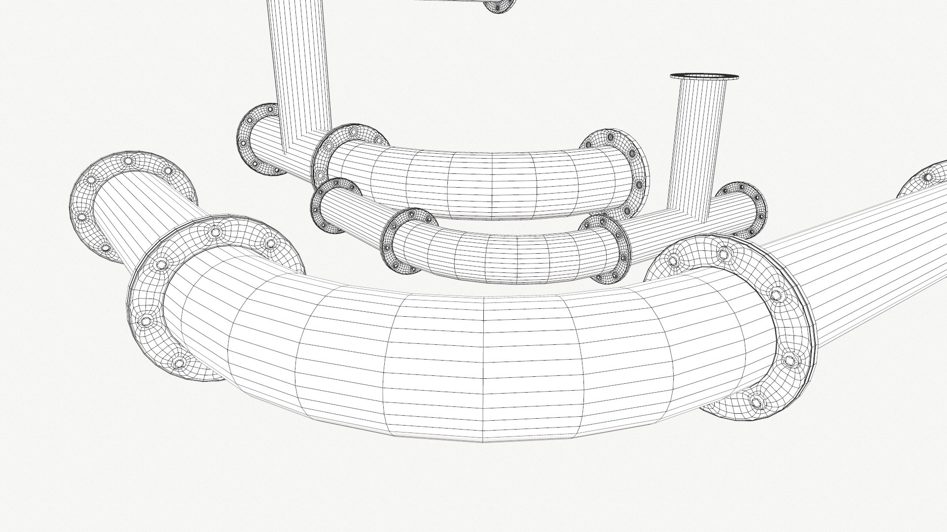 Modular Industrial Pipes 3D Model - TurboSquid 2051661