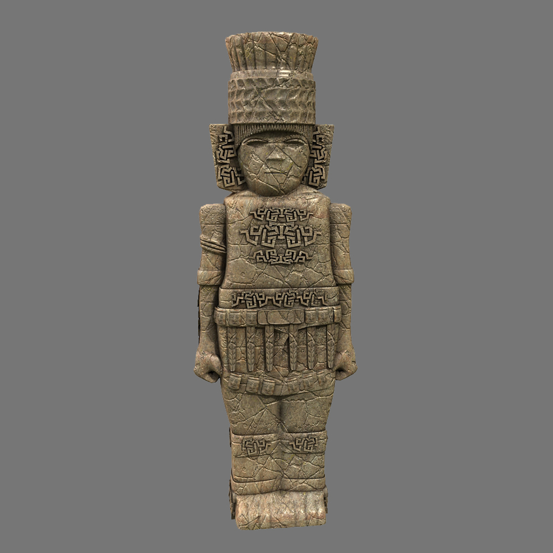 3d aztec stone