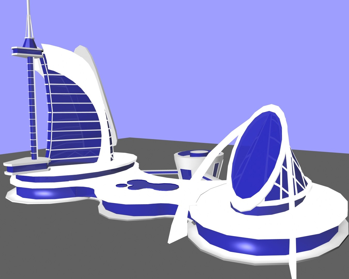 Unique Building Design 3d Obj