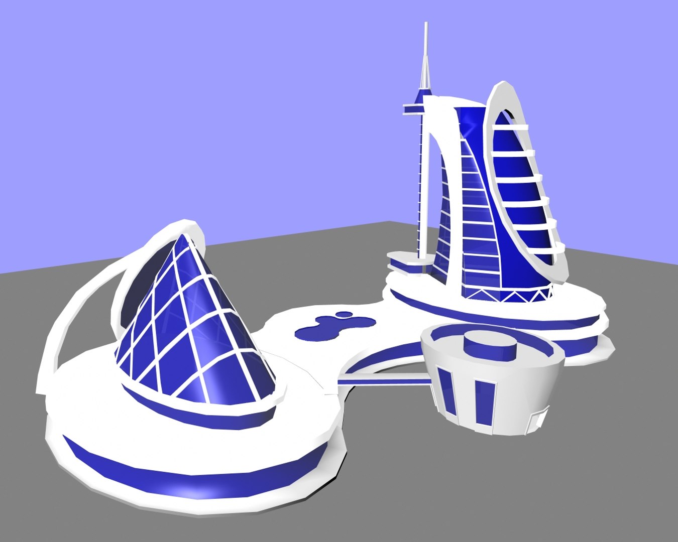 Unique Building Design 3d Obj