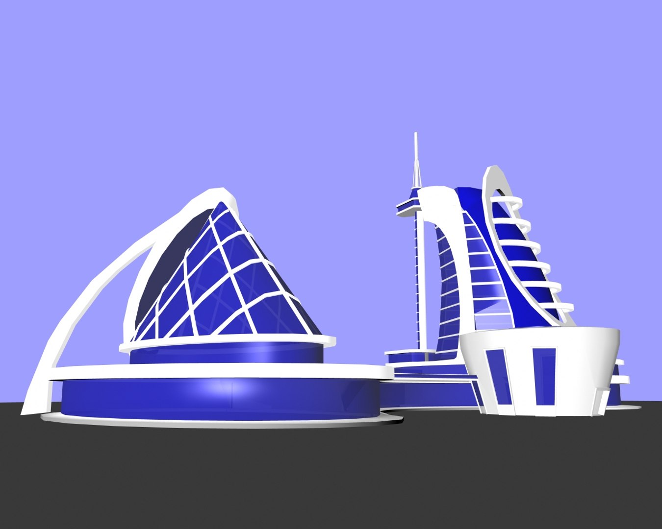 Unique Building Design 3d Obj