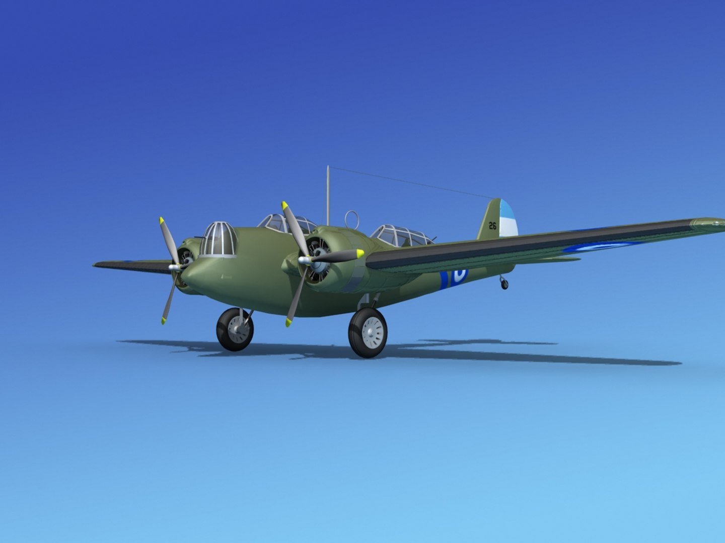 3d propellers martin b-10 bomber