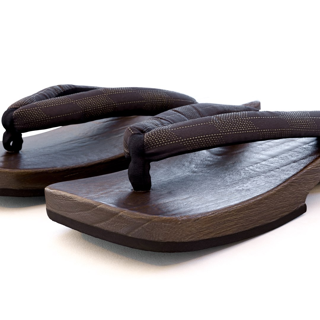 Ukon Geta Set For Men - Japanese Wooden Clogs 3D Model - TurboSquid 2010628