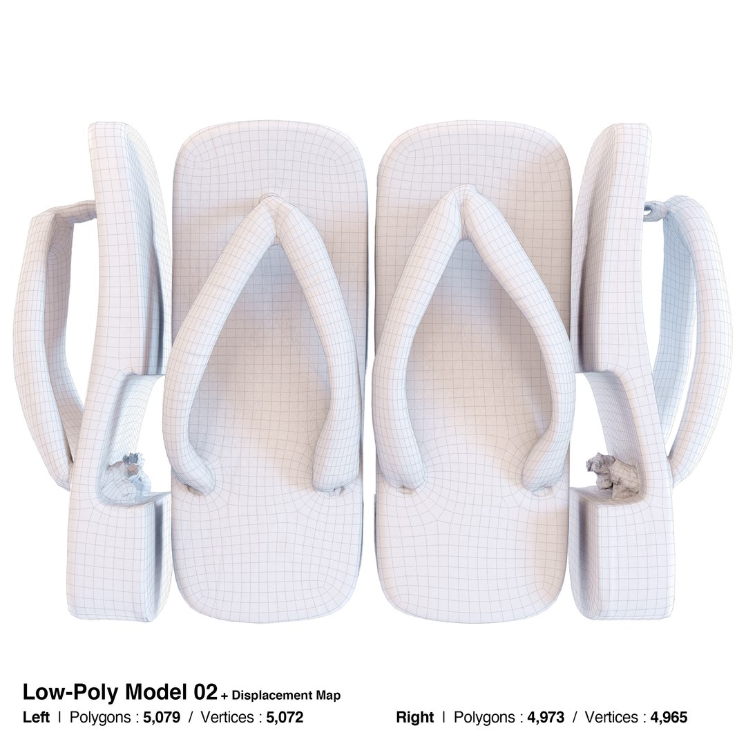 Ukon Geta Set For Men - Japanese Wooden Clogs 3D Model - TurboSquid 2010628