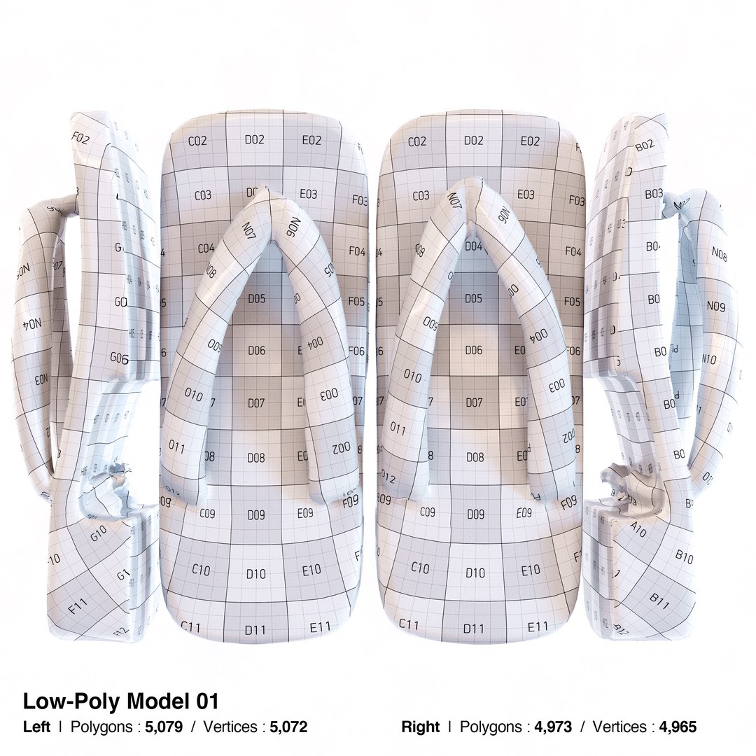 Ukon Geta Set For Men - Japanese Wooden Clogs 3D Model - TurboSquid 2010628