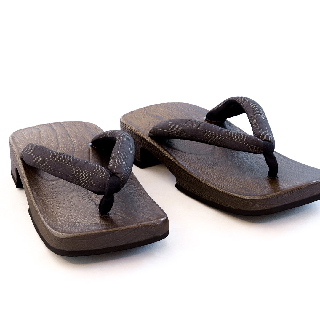 Ukon Geta Set For Men - Japanese Wooden Clogs 3D Model - TurboSquid 2010628