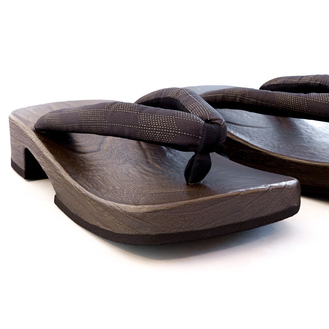 Ukon Geta Set For Men - Japanese Wooden Clogs 3D Model - TurboSquid 2010628