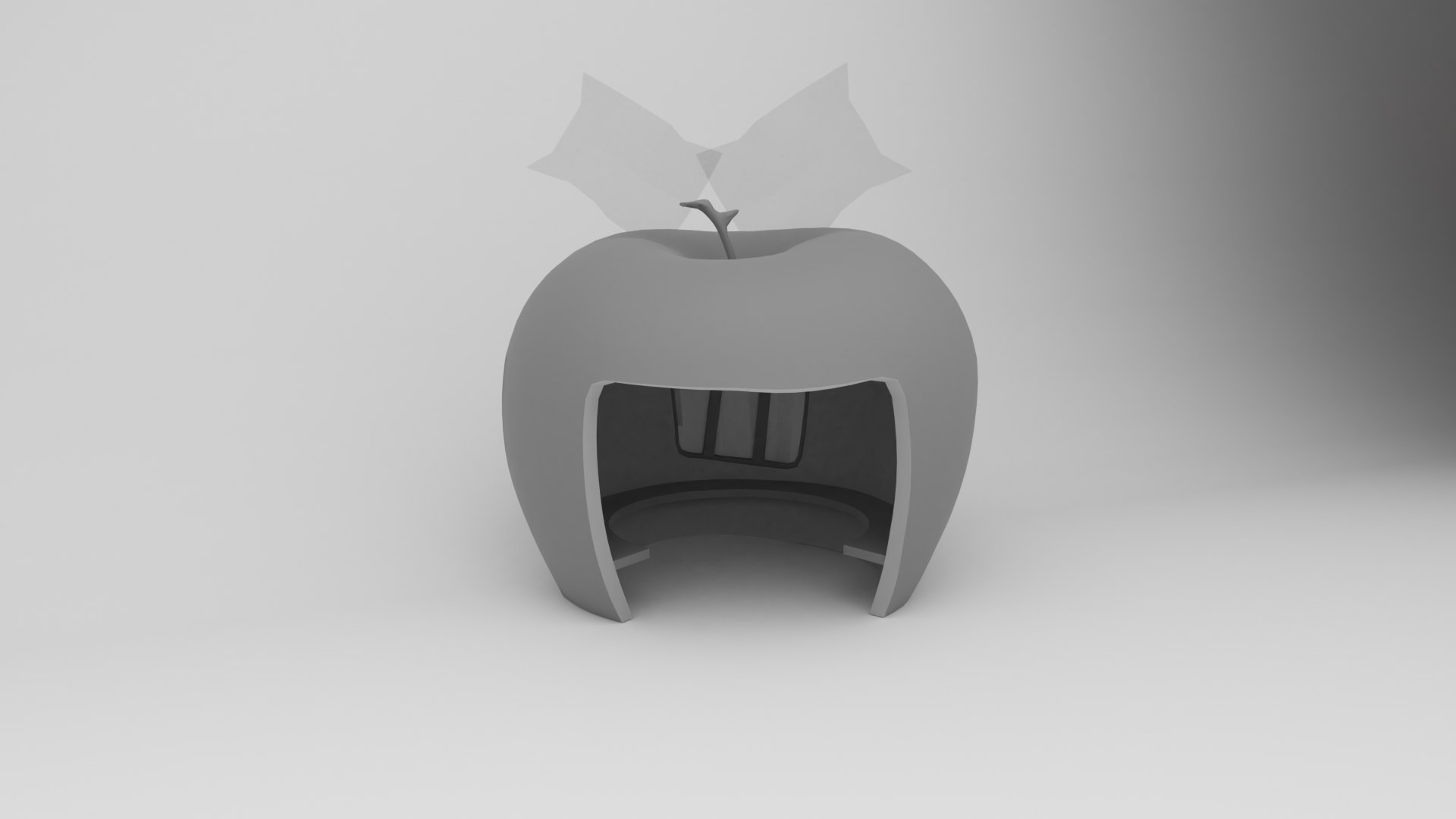 3D Red Apple House - TurboSquid 1496103