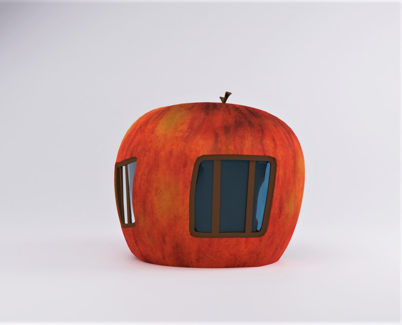 3D Red Apple House - TurboSquid 1496103