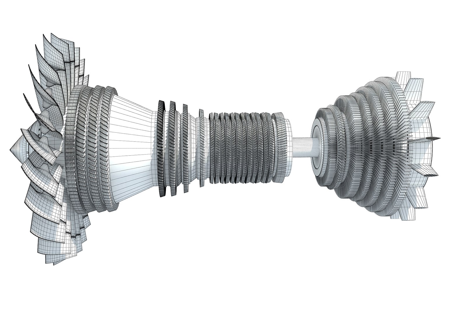 Turbine Engine 3D Model - TurboSquid 1170656