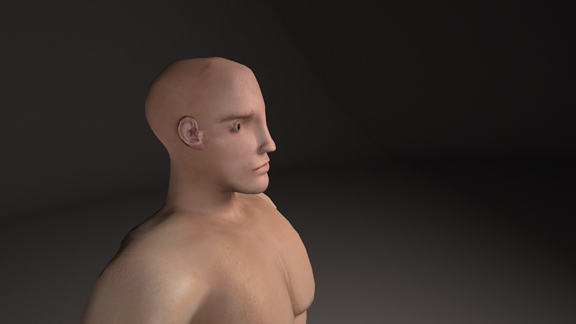 3ds Max Human Character Bold Man