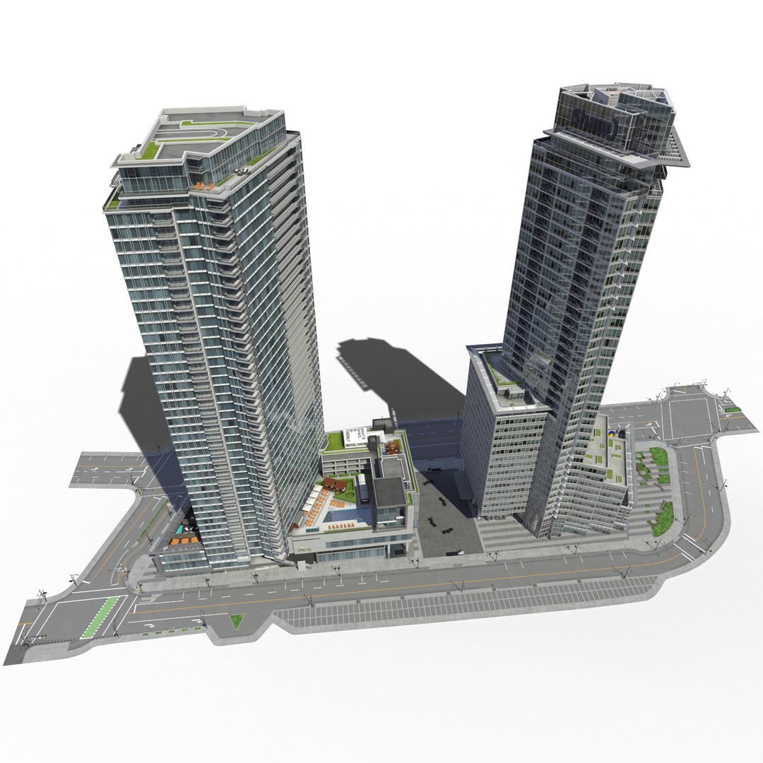 3d block buildings
