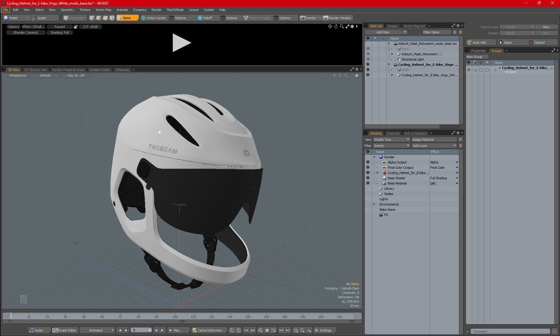 3D Cycling Helmet for E-bike Virgo White - TurboSquid 2145633