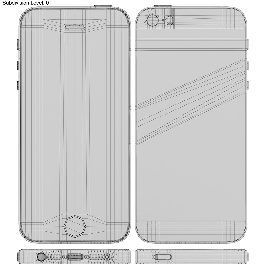 Realistic Apple Iphone Se 3d Model