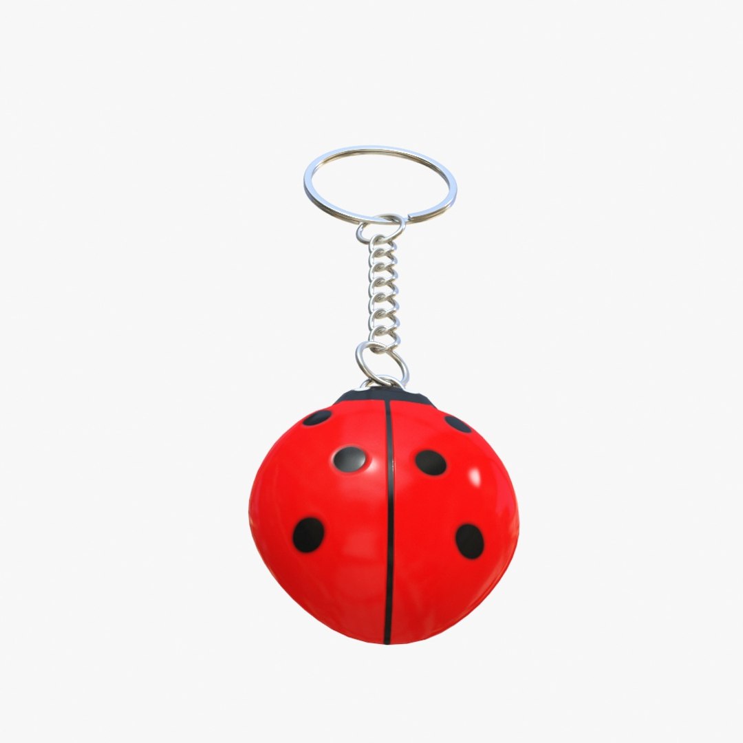 3d keychain ladybird