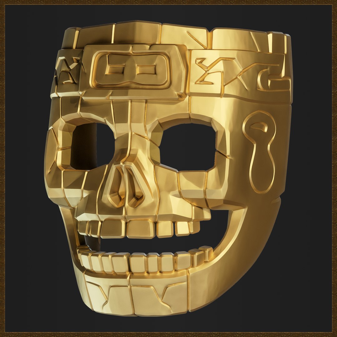 Aztec Skull Mask 3D Model - TurboSquid 2431001