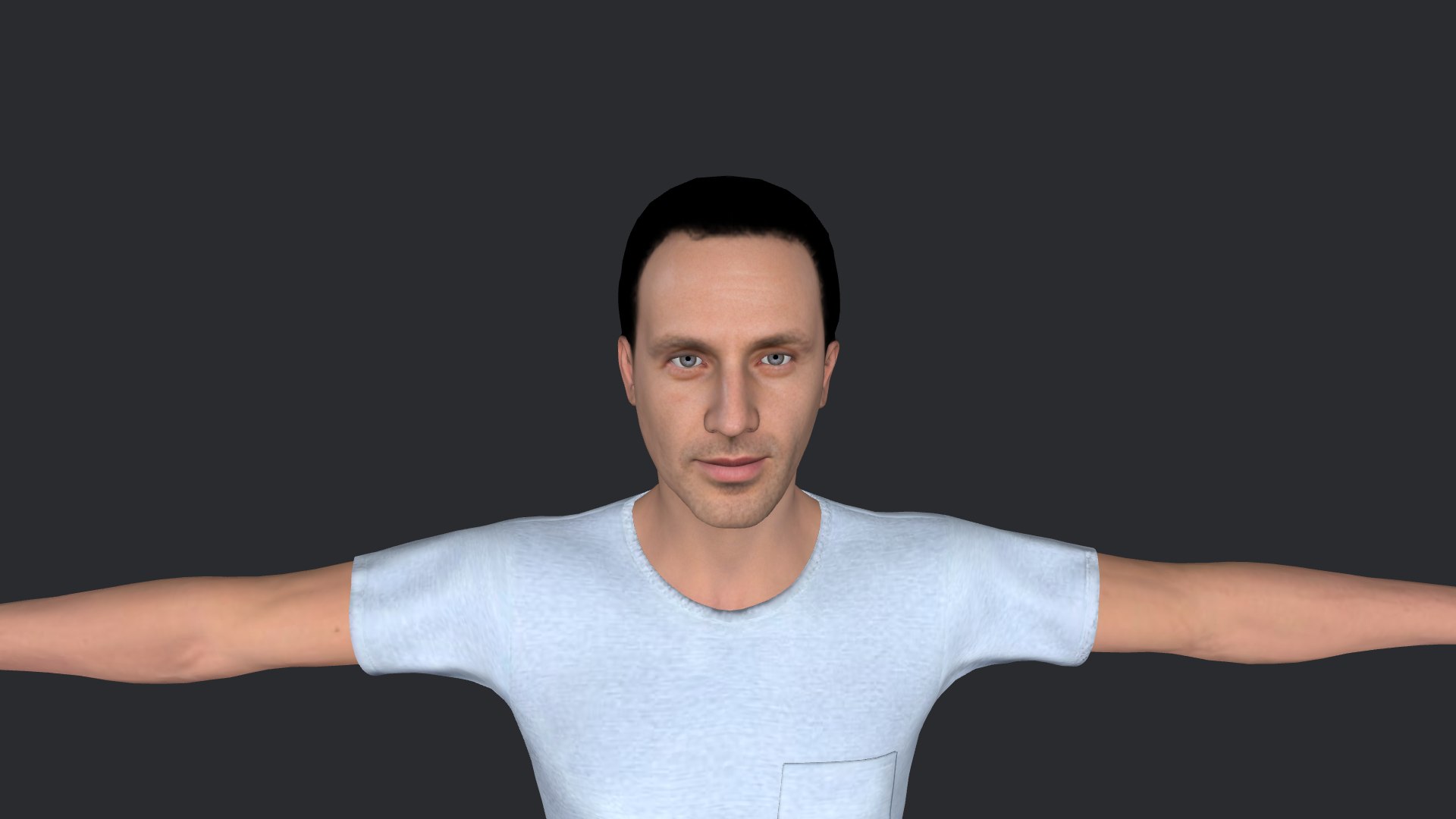 3D Andrew Lincoln Hyper Realistic Full Body Fully Rigged 3D Character ...