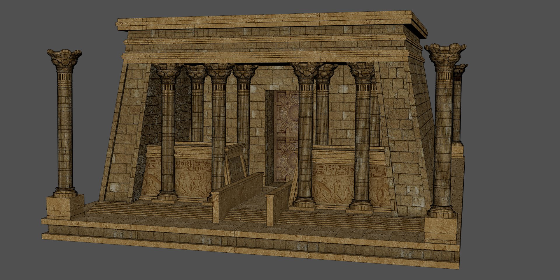 Egyptian Temple Model - TurboSquid 2328977