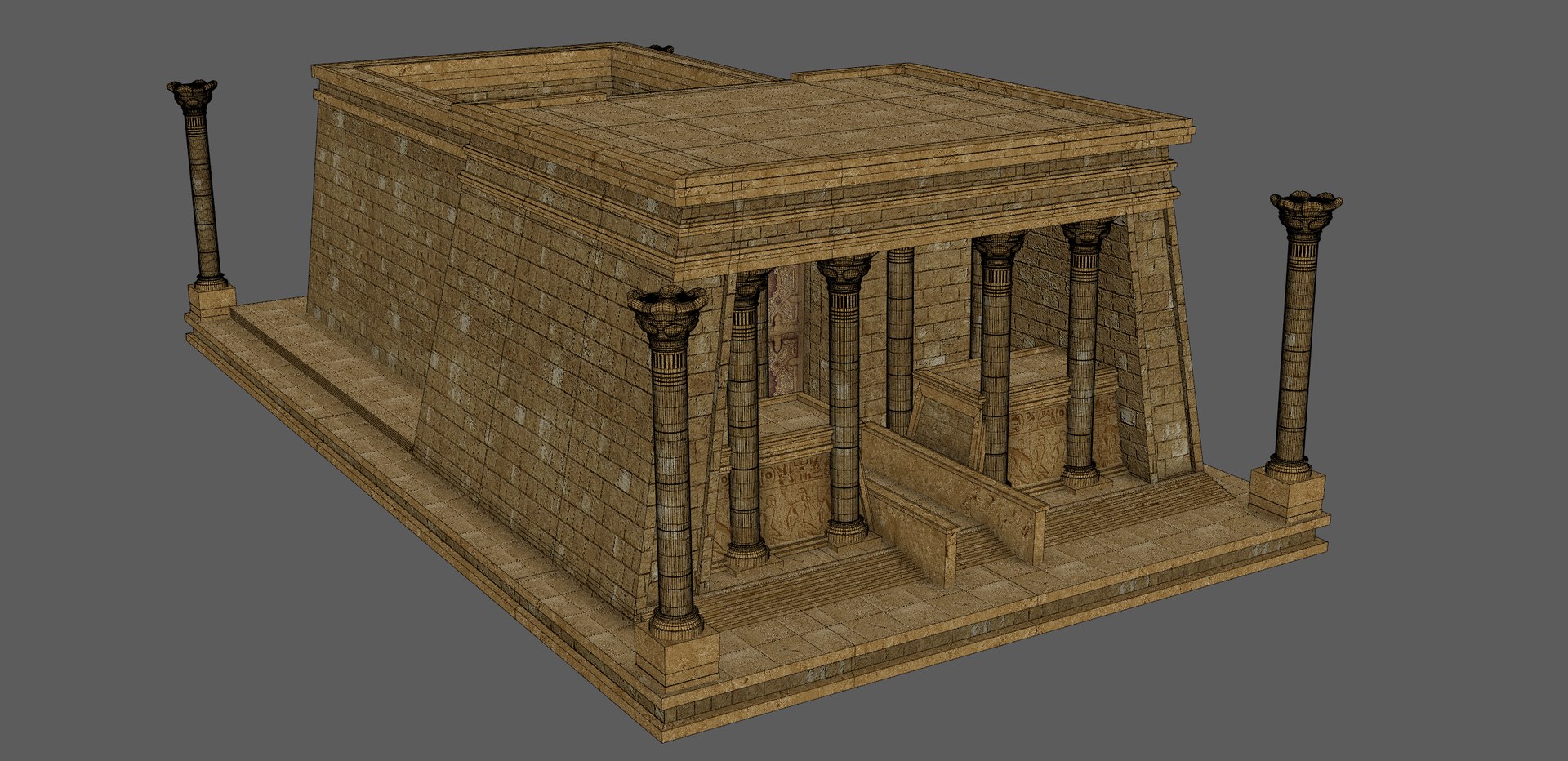 Egyptian Temple Model - TurboSquid 2328977