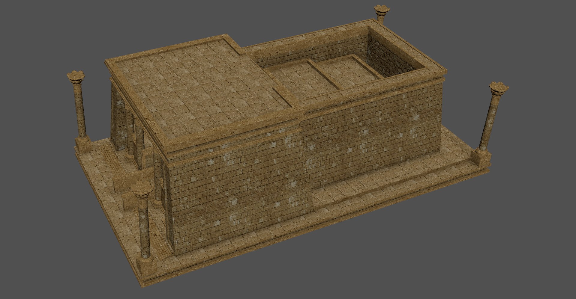 Egyptian Temple Model - TurboSquid 2328977