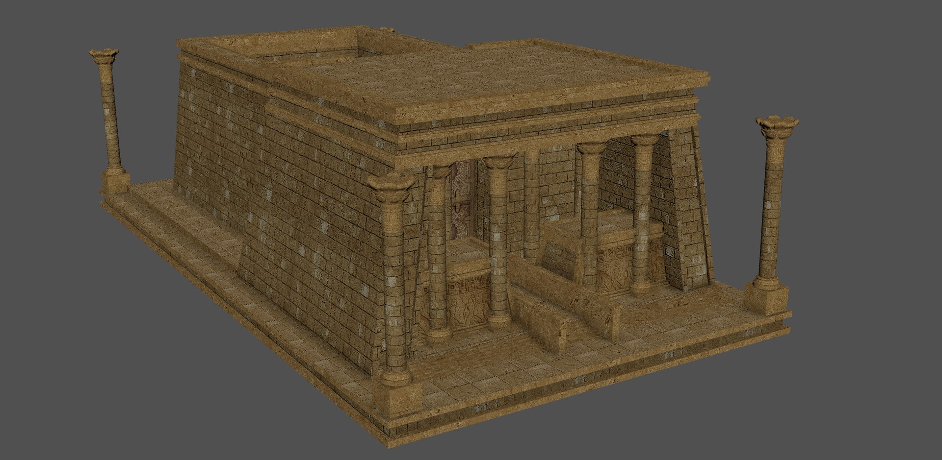 Egyptian Temple Model - TurboSquid 2328977